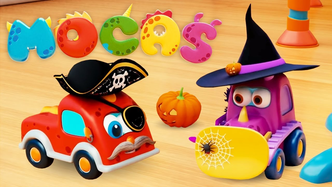 New Mocas Cartoon! Little Monster Cars for Kids - Halloween Cartoons ...