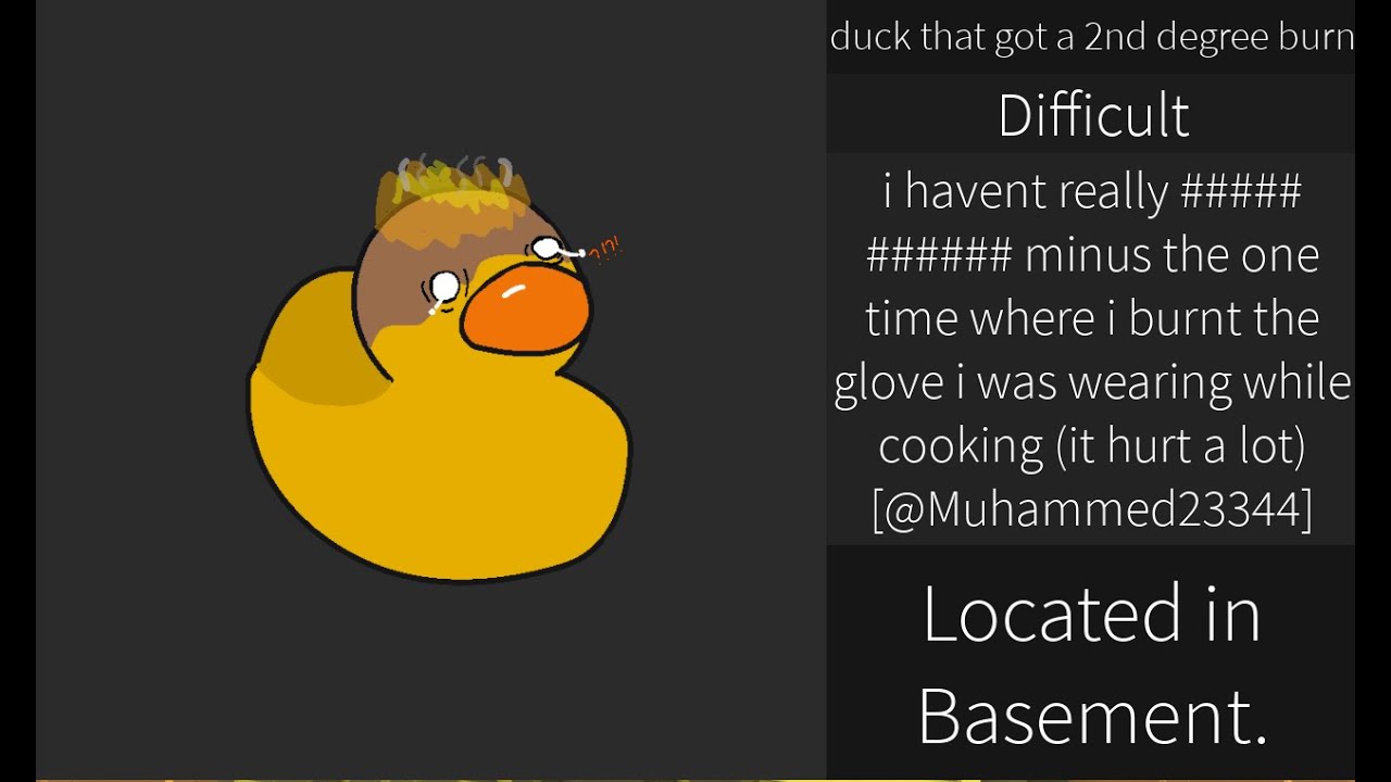 How to get duck that got a 2nd degree burn - YouTube