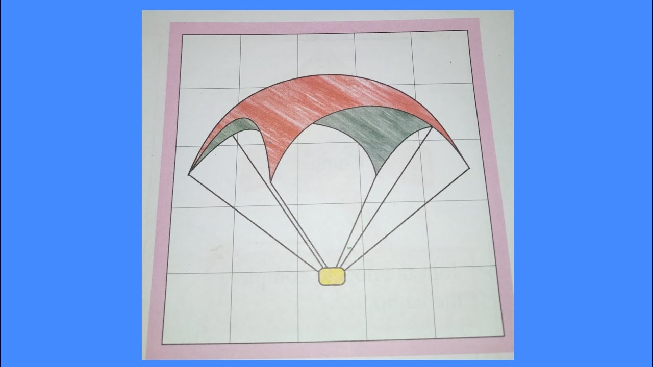 how to draw parachute for kids @zuneera art classes - YouTube