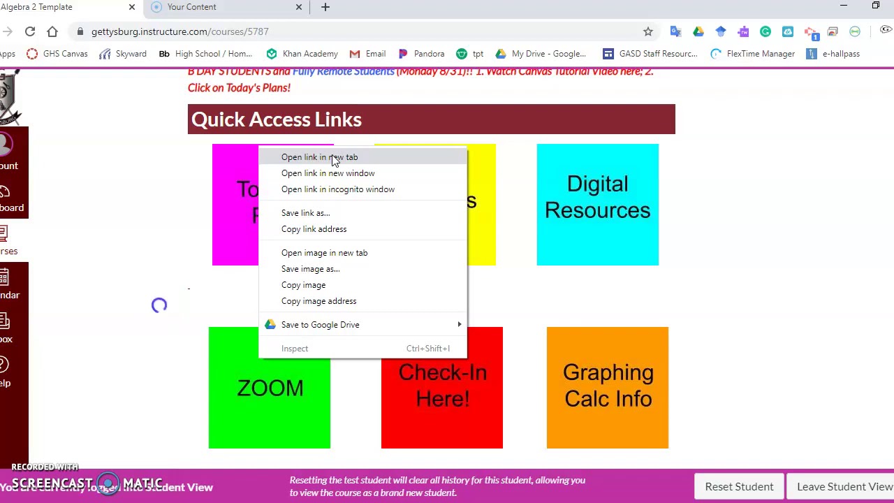 Math Class Norton Canvas Tutorial - YouTube