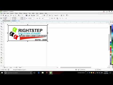 Rightstep logo designing in coreldraw Advance coreldraw tutorial - YouTube