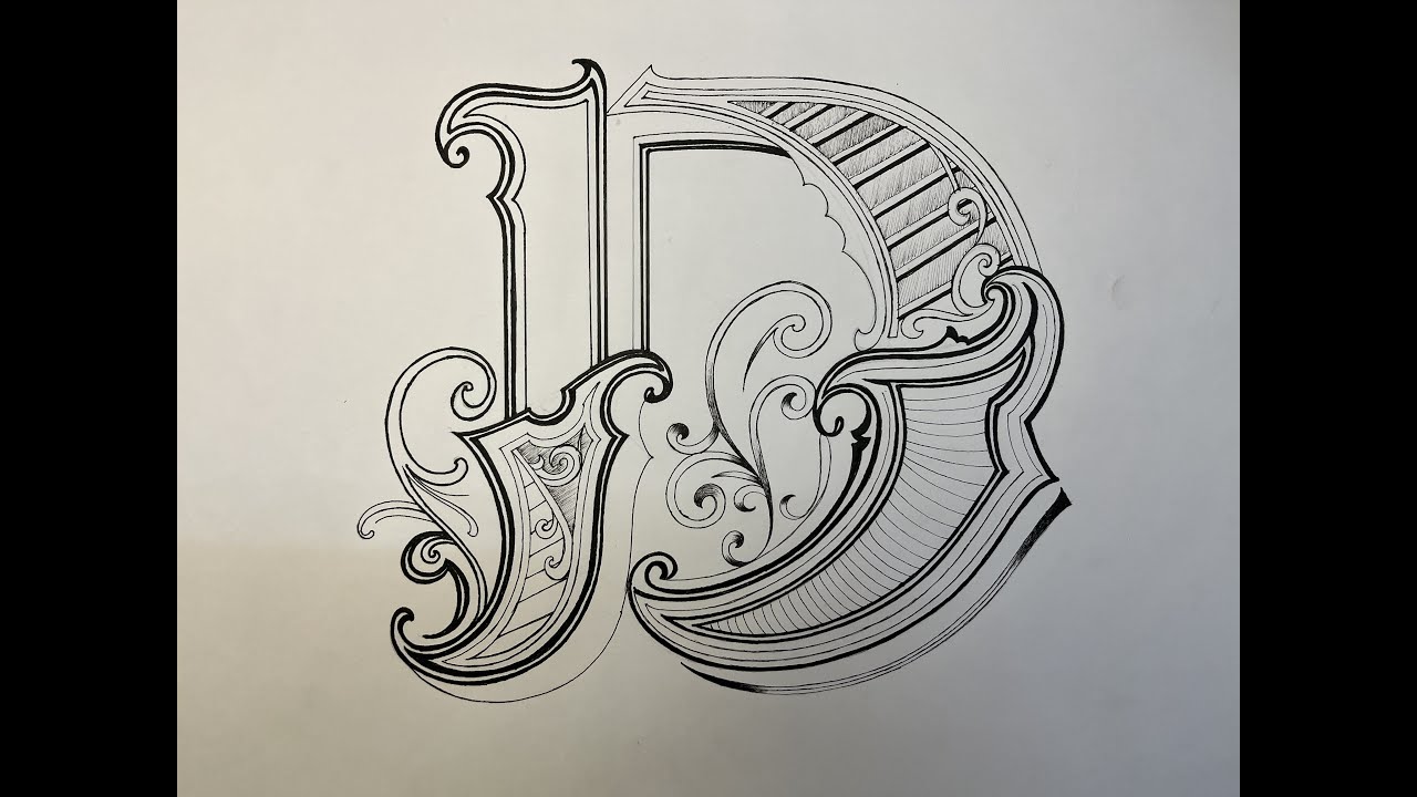 letter'D'floral style design - YouTube