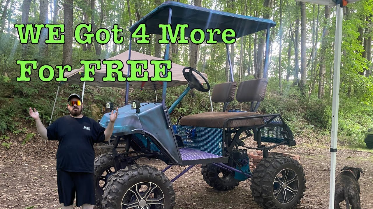 We got 4 FREE Golf carts What should we do with them! - YouTube