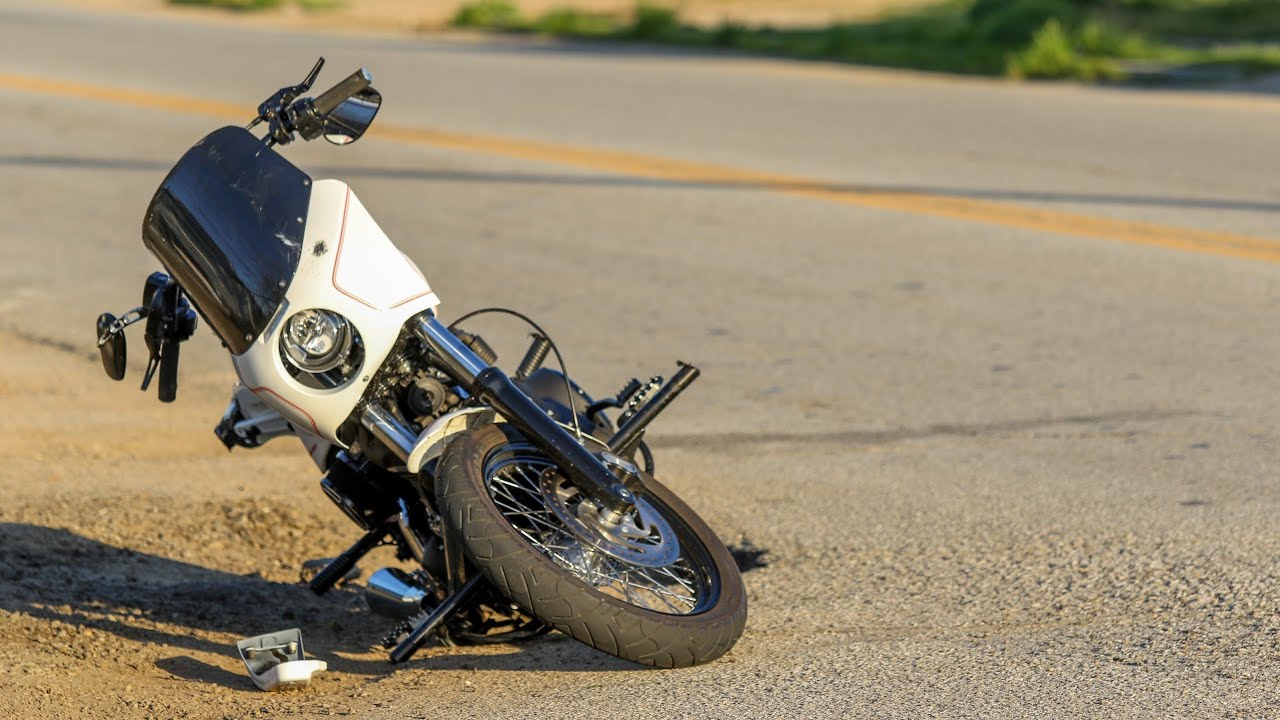 Motorcycle and Sedan Collide in Intersection - YouTube