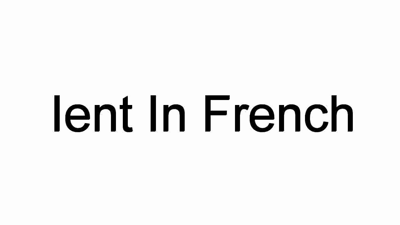 How To Pronounce Ient In French - YouTube