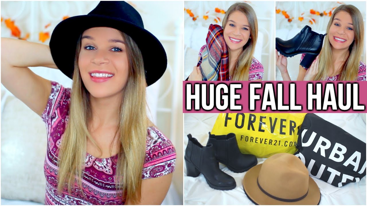 HUGE Fall Haul! Forever 21, Urban Outfitters, Hollister + More! - YouTube
