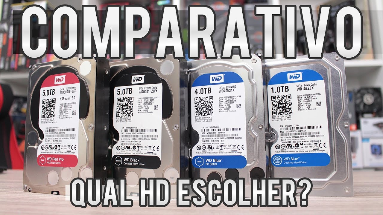 Testes de HDs da Western Digital – WD Blue vs Black vs SSHD vs Red Pro ...