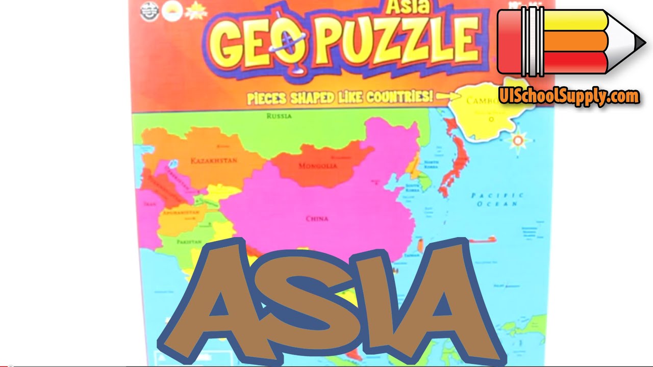 Asia GeoPuzzle by GEOToys REVIEW GEO102 - YouTube