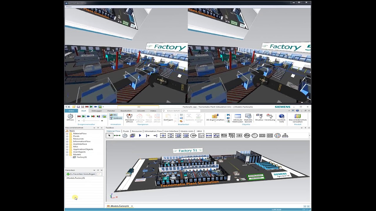 Using Plant Simulation 14 in Virtual Reality on HTC Vive - YouTube