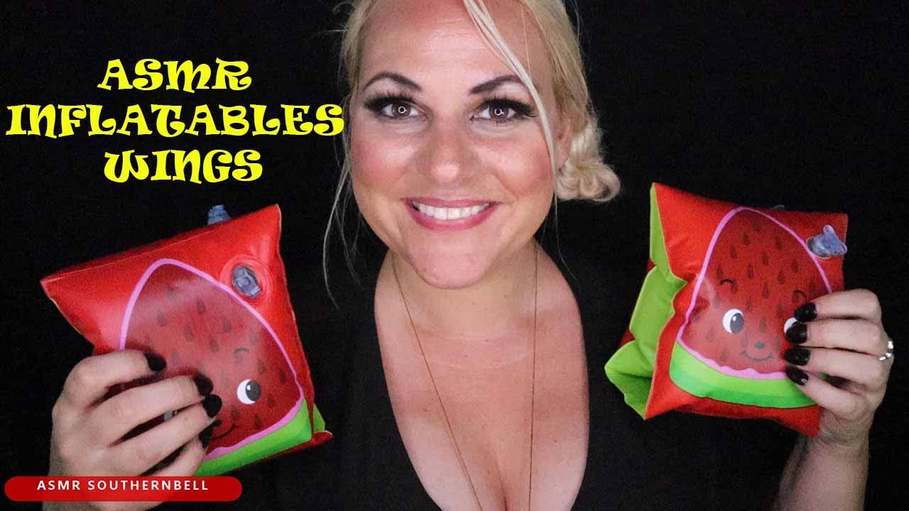 ASMR Blowing up Inflatable Water Wings - YouTube