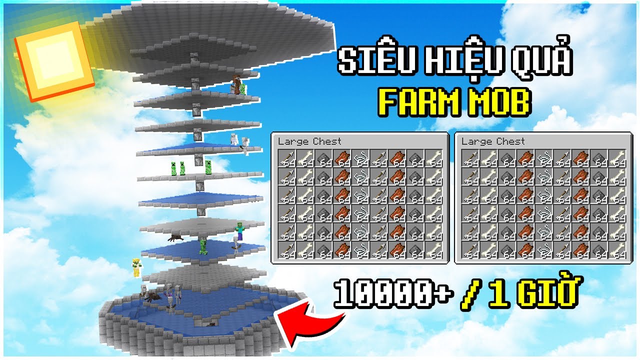 Cách Xây Dựng Mob Farm Siêu Đơn Giản và Cực Hiệu Quả Trong Minecraft 1. ...