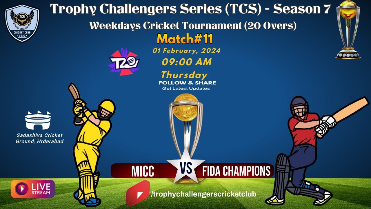 Trophy Challengers Series (TCS): Season 7 | Match#11 | Fida Champions ...