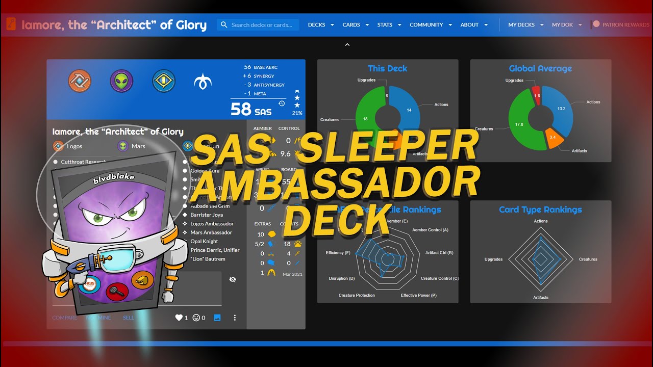 KeyForge Ambassador SAS Sleeper Deck - YouTube