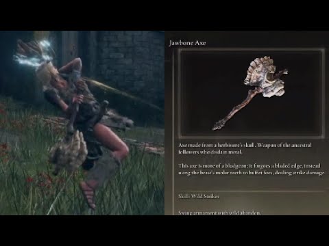 Elden Ring Jawbone Axe Drop Location and Move Set Demonstration - YouTube