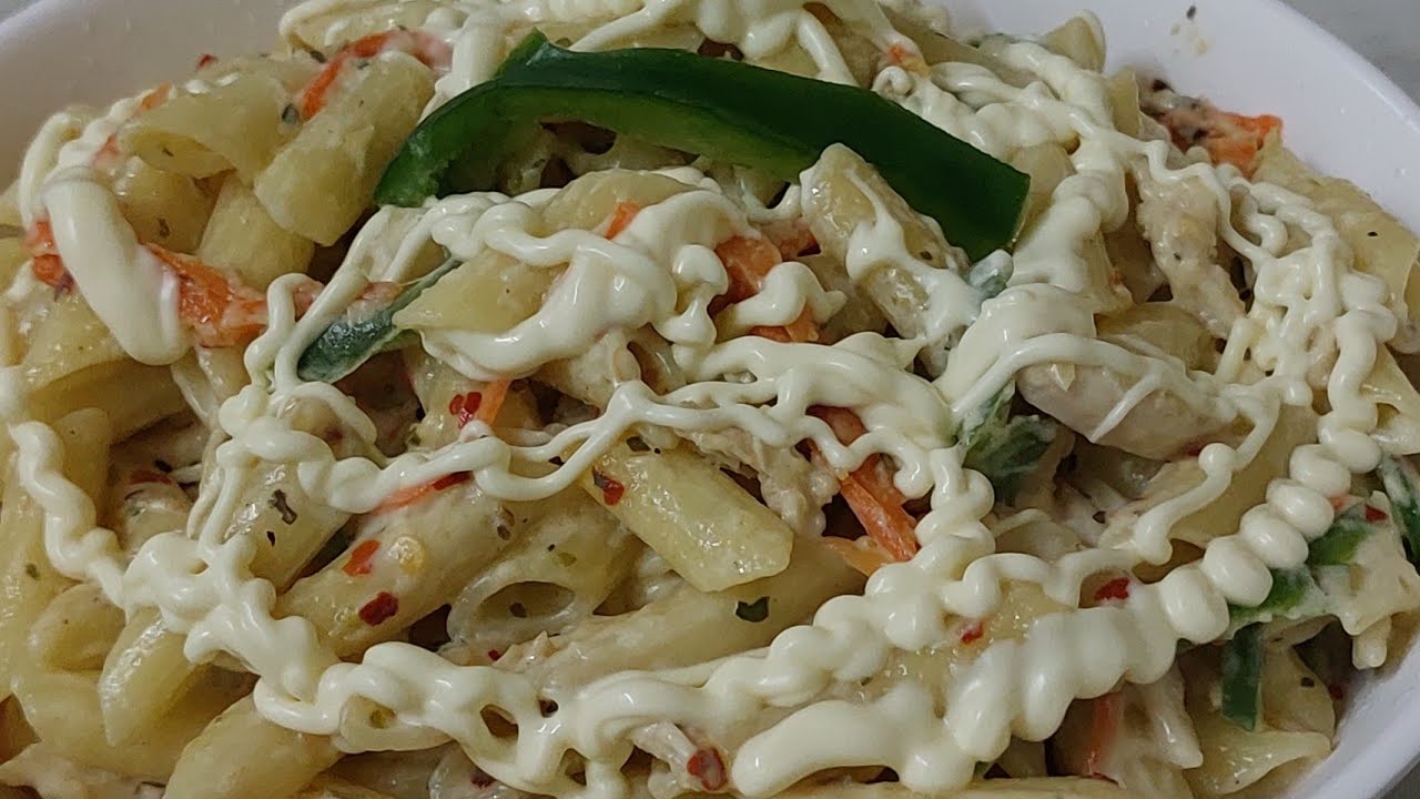 White Sauce Chicken Pasta Recipe|Yummy White Sauce Chicken Pasta ...
