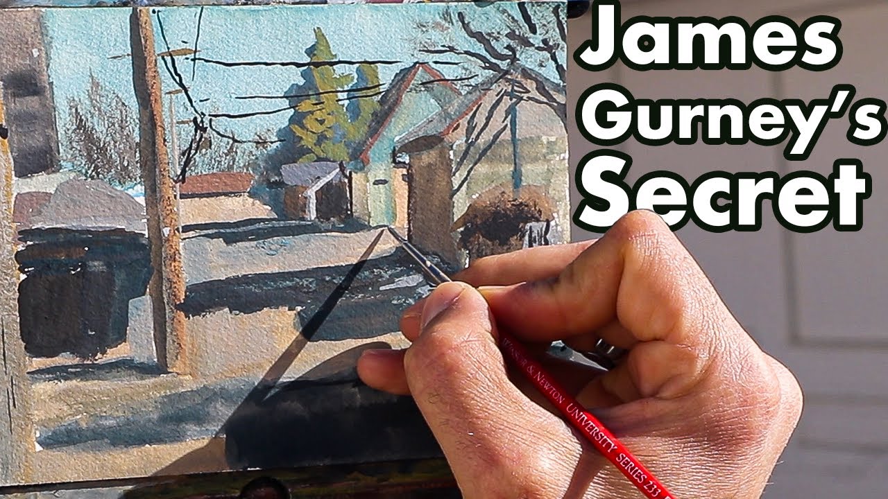 James Gurney’s Secret For Urban Sketching | Gouache Painting Tutorial ...