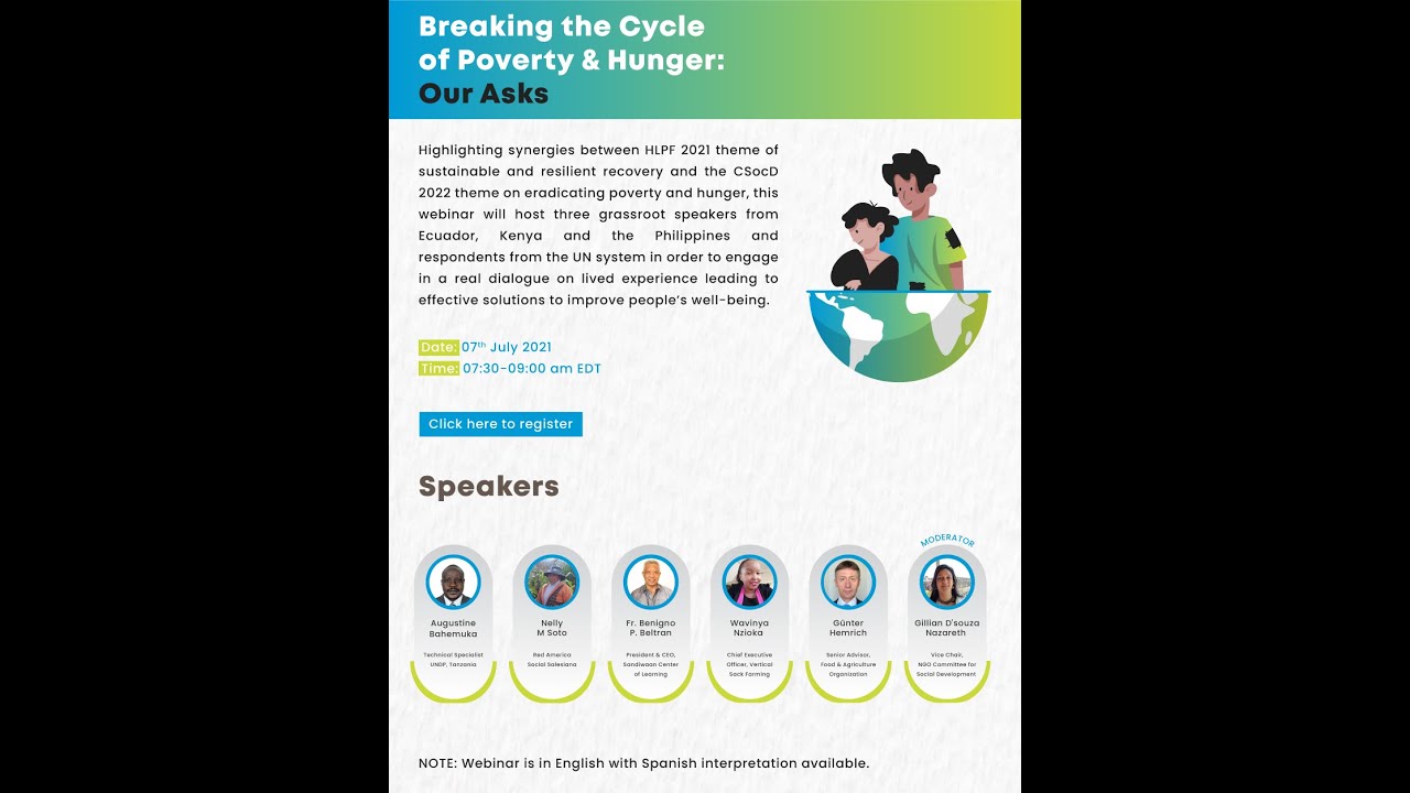 Breaking the Cycle of Poverty and Hunger July 7, 2021 - YouTube
