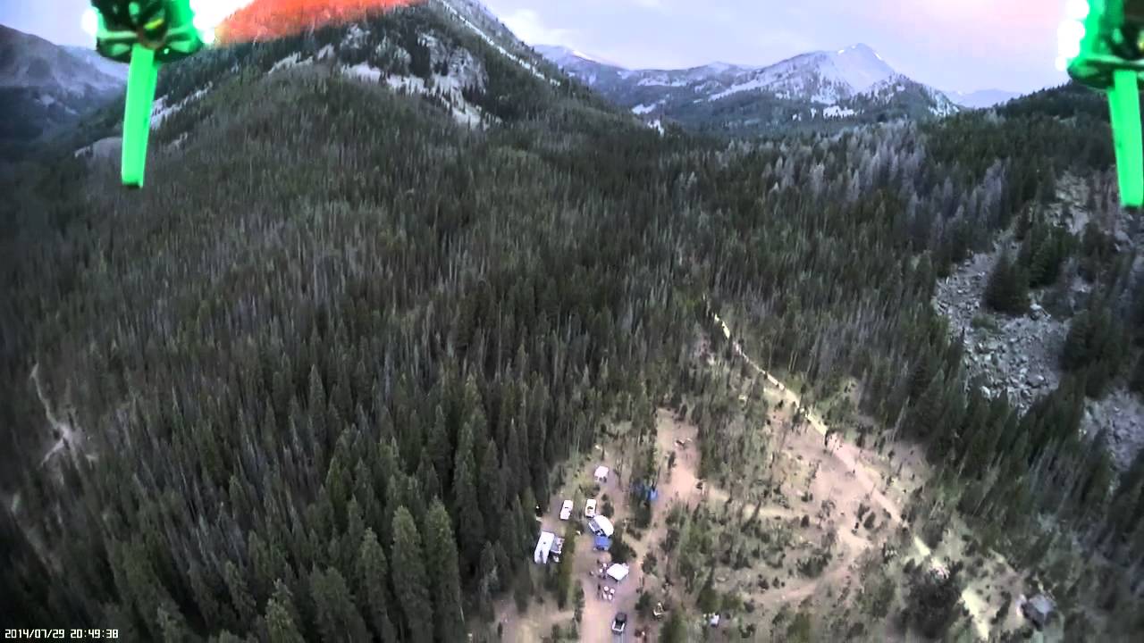 Quadcopter drone flying at big eight mile canyon Leadore Id - YouTube