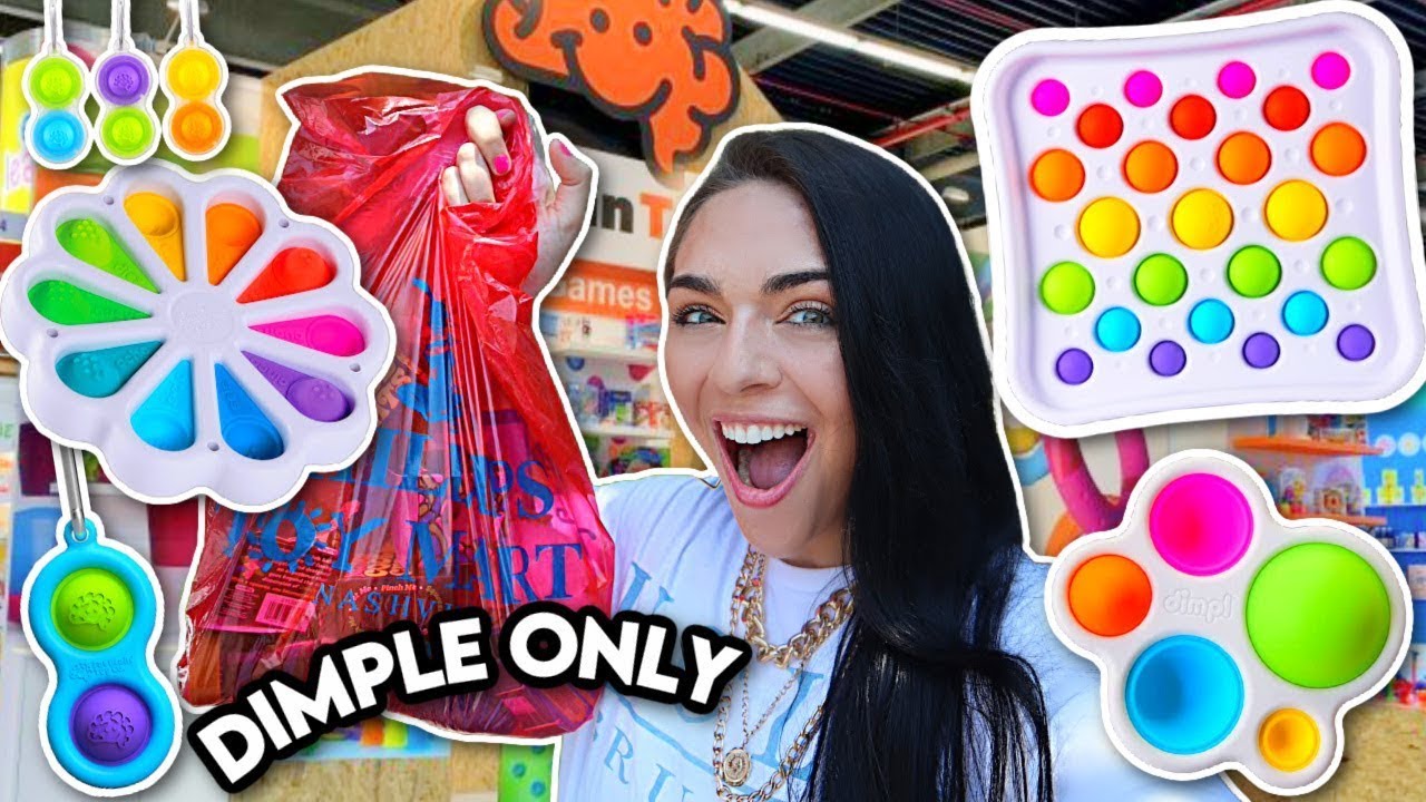 DIMPLE ONLY FIDGET SHOPPING!! 💸 *JUMBO Dimple Deluxe*🌈 - YouTube