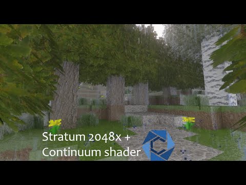 Minecraft Continuum Shaders + Stratum 2048x Textures - YouTube