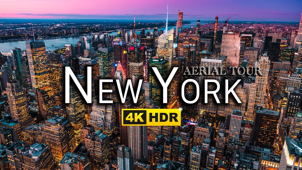 NEW YORK USA In 4K HDR : AERIAL MASTERPIECE OF THE CITY - YouTube
