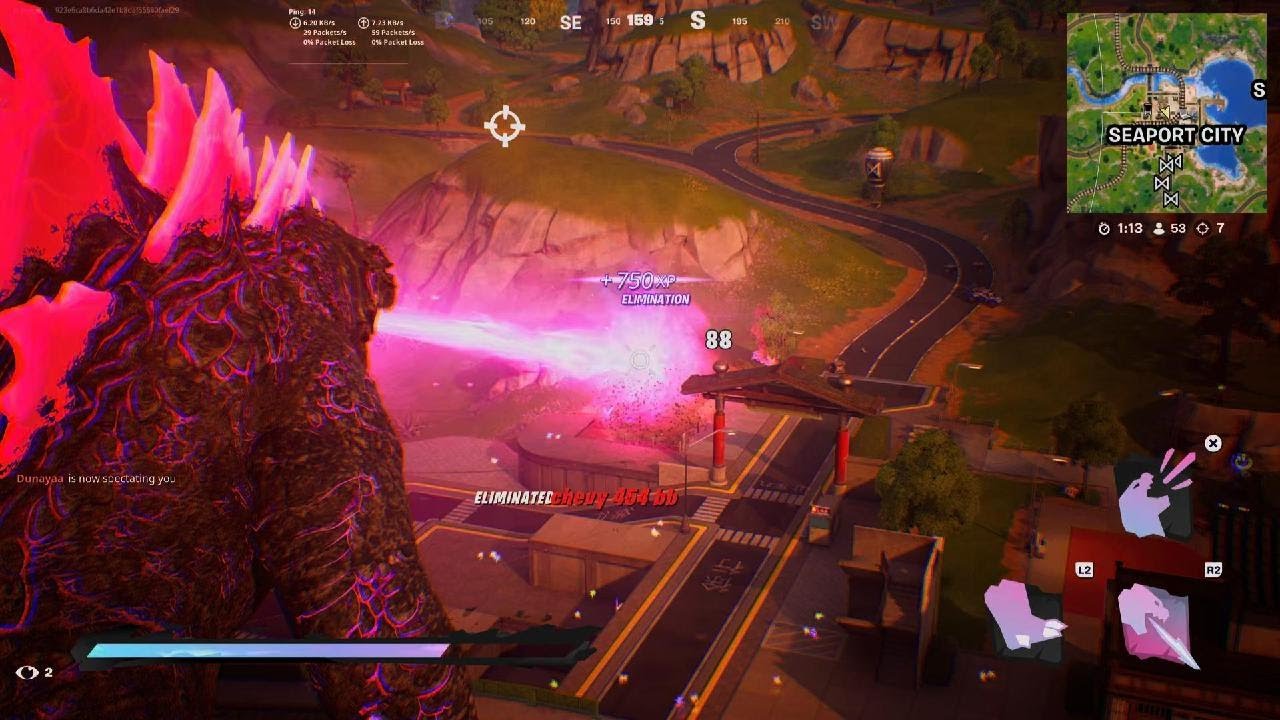Fortnite 1.24 I finally became Godzilla (100% spawn rate) - YouTube