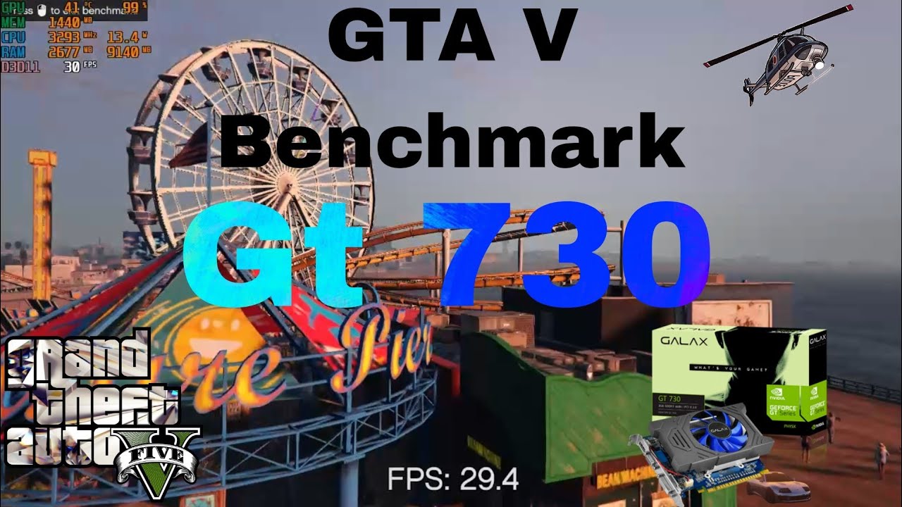 GTAV benchmark //GT 730 4GB Vram graphic card// low and PC 8GB RAM i3 ...