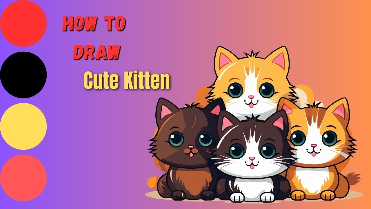 🌈 Dive into Drawing: Easy Steps to Create a Cute Baby Kitten and Cat ...