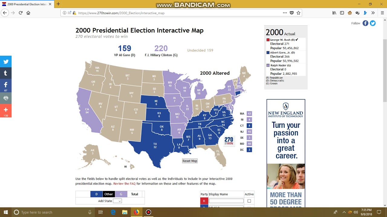 2000 Democratic Primary Al Gore vs. Hillary Clinton Alternate history ...