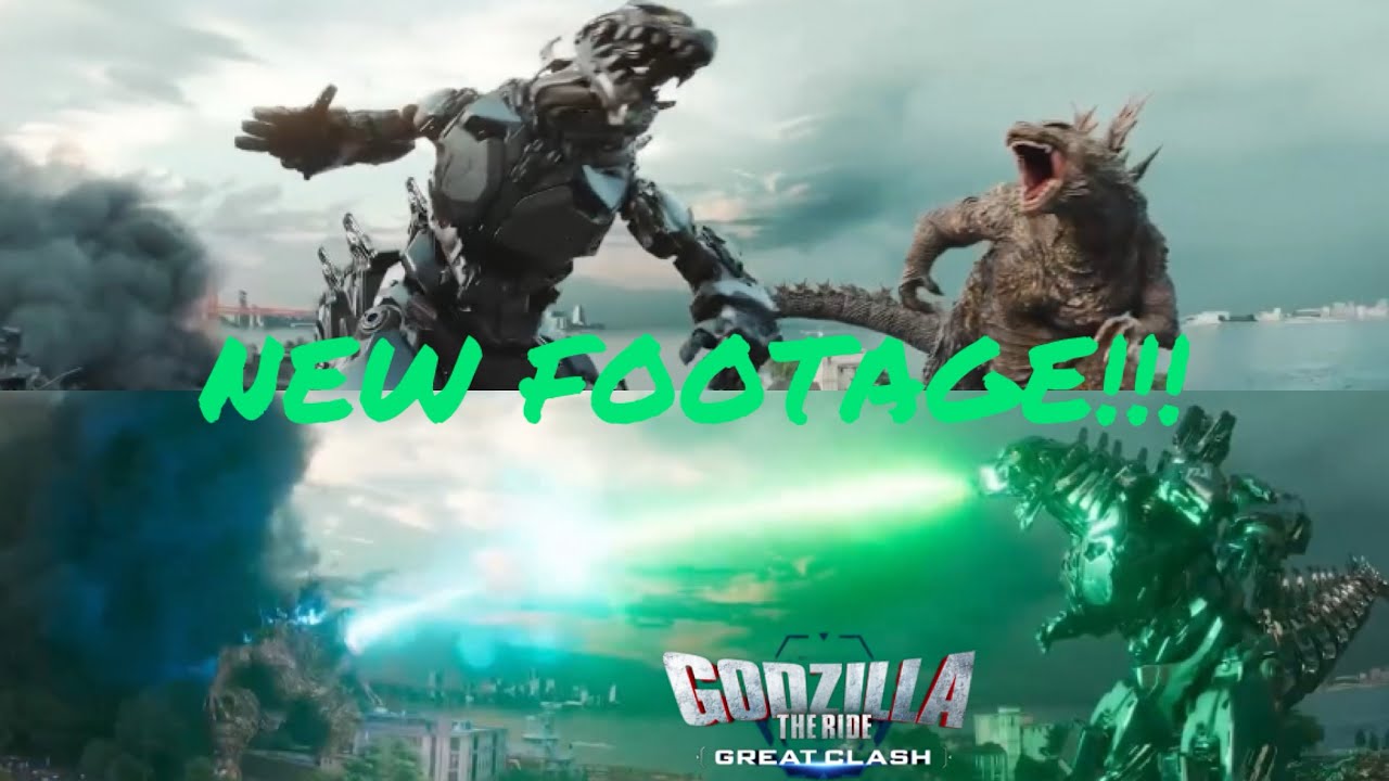 NEW FOOTAGE OF GODZILLA THE RIDE: GREAT CLASH REVEALED!!! - YouTube