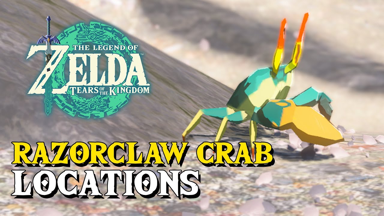 Zelda Tears Of The Kingdom Razorclaw Crab Locations - YouTube