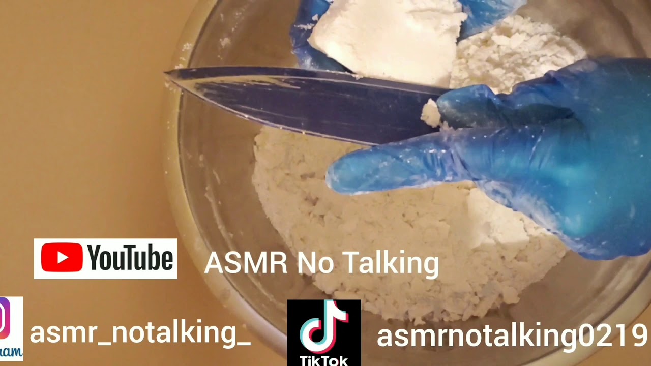 ASMR Babypowder, Borax, and Cornstarch Chunk Part 2 ( Shaving, Sifting ...