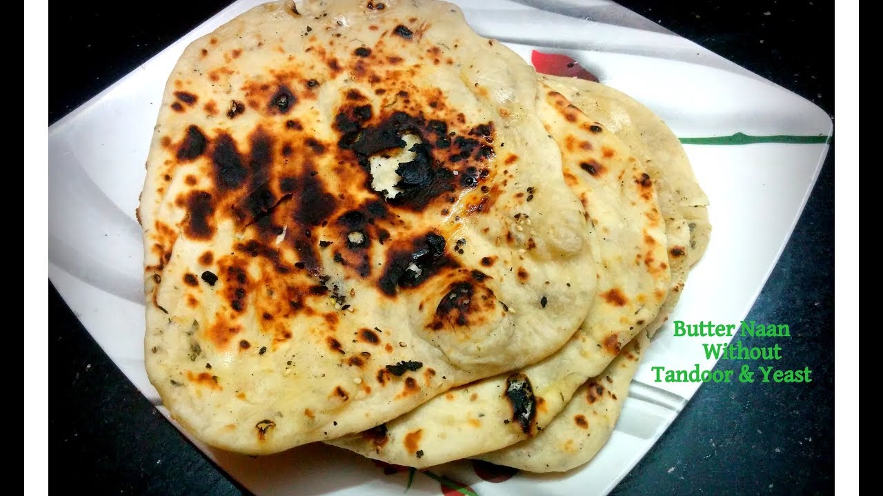 Butter Naan Without Tandoor--How to Make Naan on Tawa--Easy Naan Recipe ...