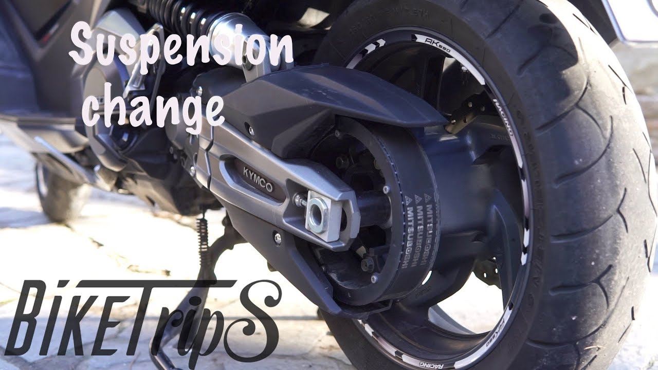 Kymco AK550 New front suspension and brakes. - YouTube