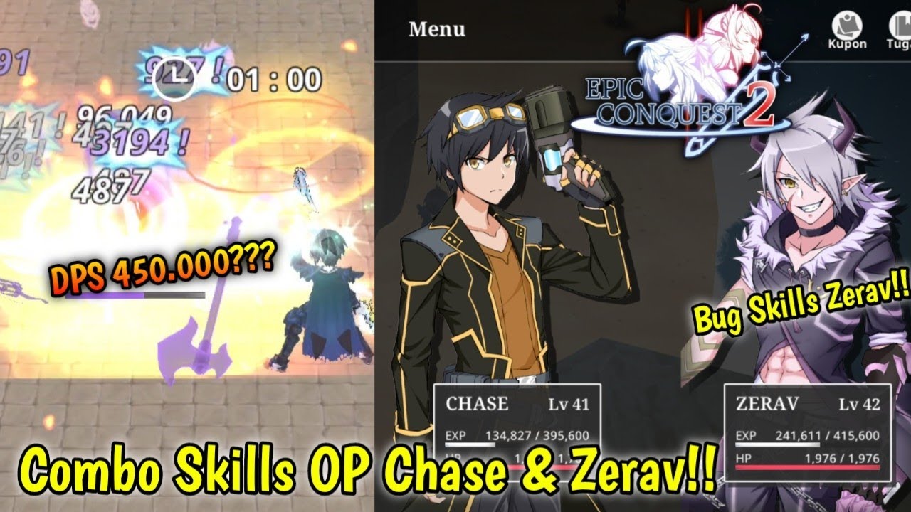 Combo Skills OP Chase & Zerav | BUG Skills Zerav - Epic Conquest 2 ...