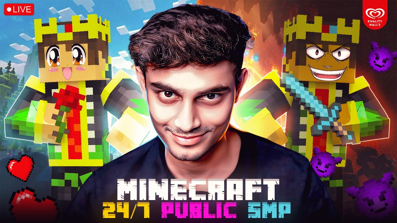 🔴24/7 Minecraft PUBLIC SMP LIVE (DAY12) | JAVA +BEDROCK/PE || #minecraft #minecraftsmp #smp ...