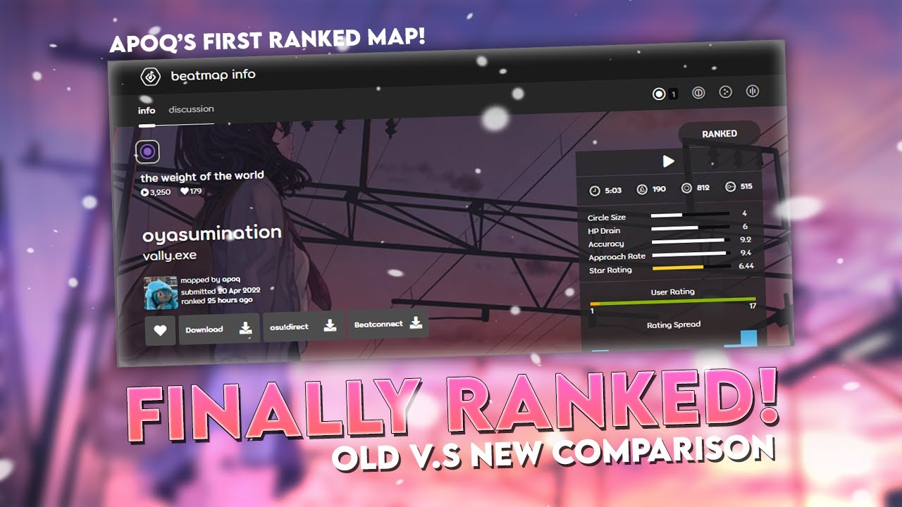 [osu!] vally.exe - oyasumination | OLD V.S NEW COMPARISON - YouTube