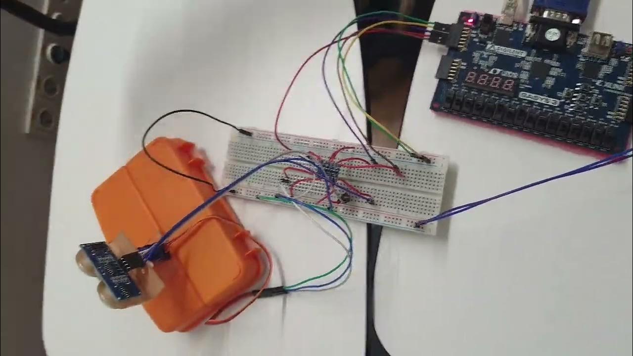 BASYS3 FPGA Ultrasonic RADAR Implementation Project DEMO (VHDL) - YouTube
