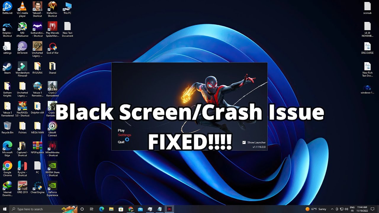 Marvel's Spider Man Miles Morales Fix Black Screen | Fix Crash to ...