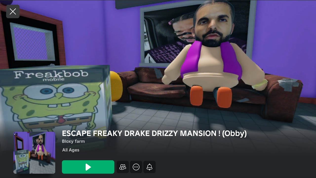 ESCAPE FREAKY DRAKE DRIZZY MANSION! 🏫Obby Roblox game complete play ...