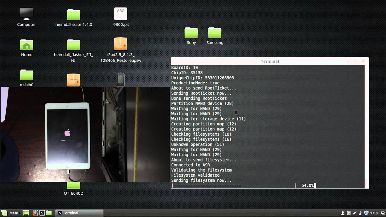 ##Restoring iPad mini in Linux with [idevicerestore]## - YouTube