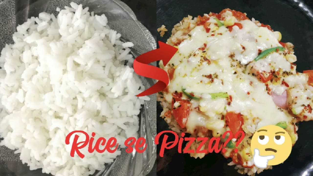 Rice se Pizza?? | Leftover Rice Pizza | Instant snack recipe | Pizza ...