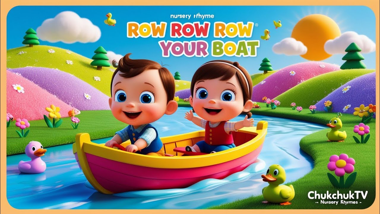 Row row row your boat song | sing along songs | nursery rhymes ...