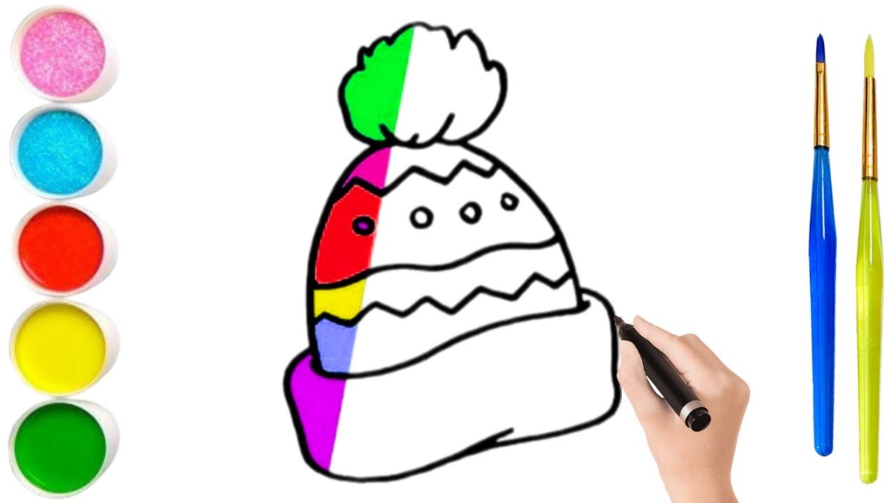 How to draw Winter Cap for beginners | Step by step | drawing ...