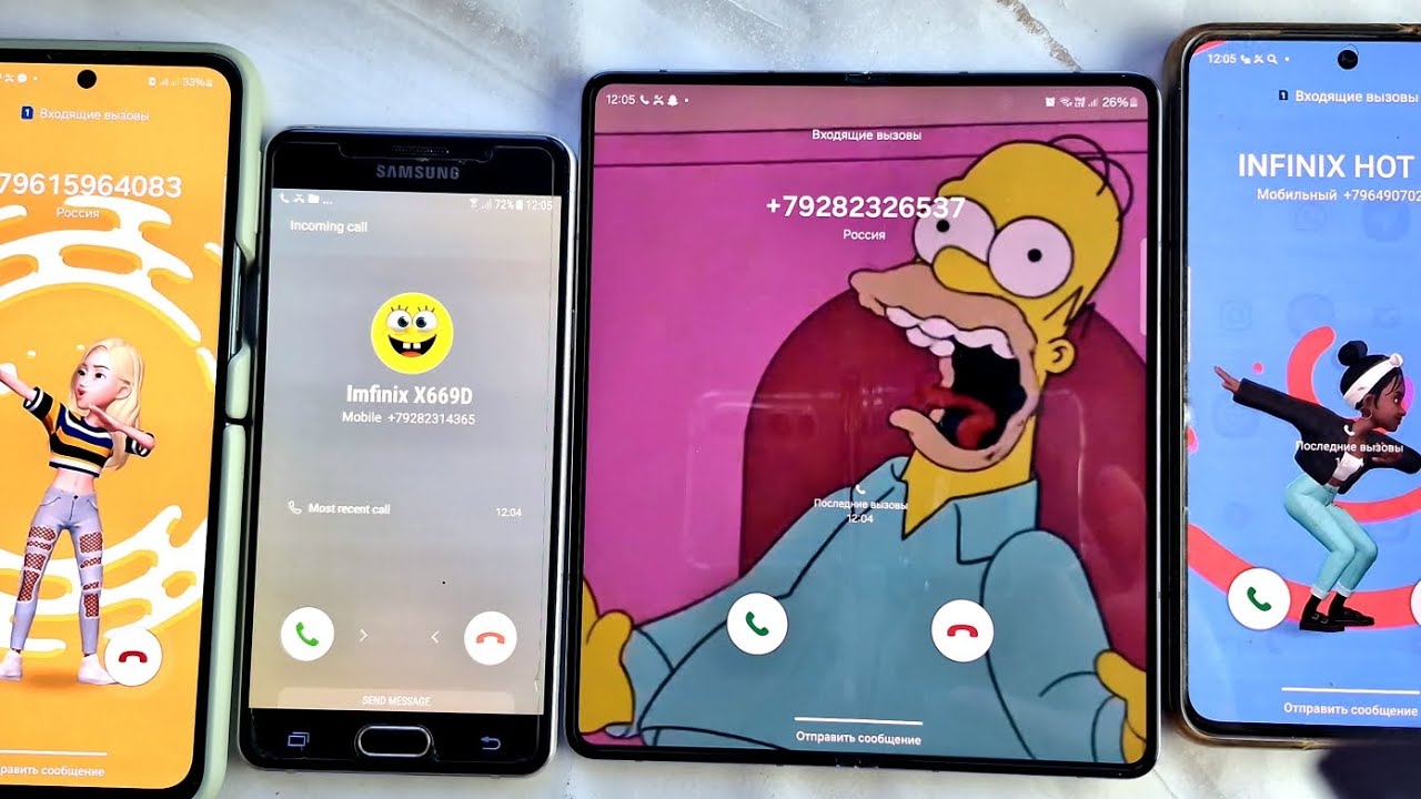 Incoming call GALAXY Z Flip 5G +GALAXY A5 +GALAXY Z Fold 5+GALAXY S21 ...