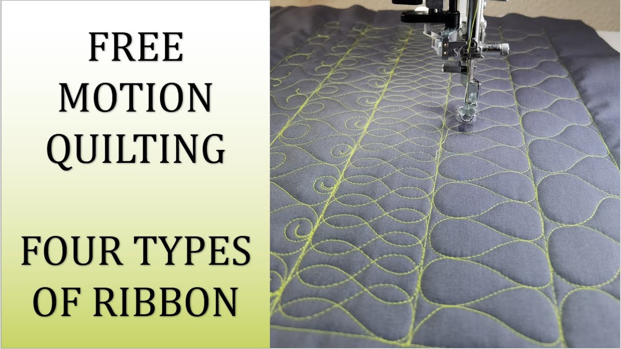 Free motion quilting tutorial – Ribbon candy in four different ...