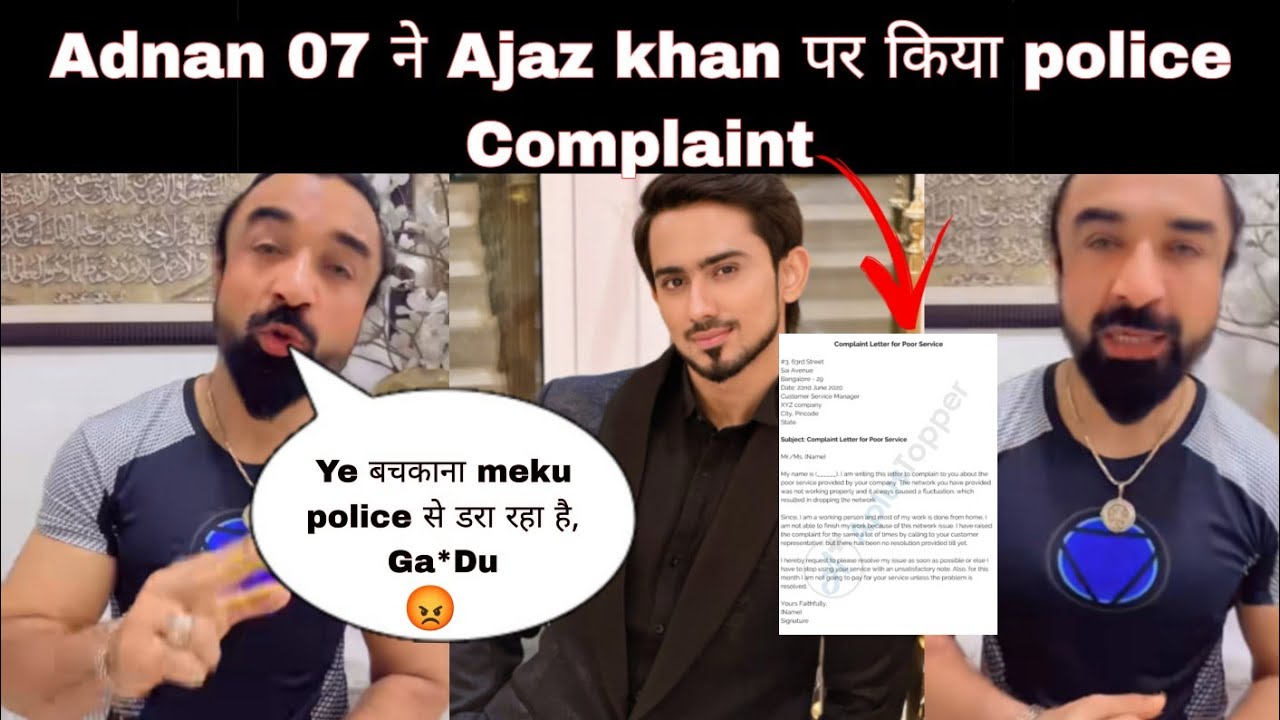 Adnan 07 ने Ajaz khan के खिलाफ की police Complaint 😱 | Adnan Shaikh ...