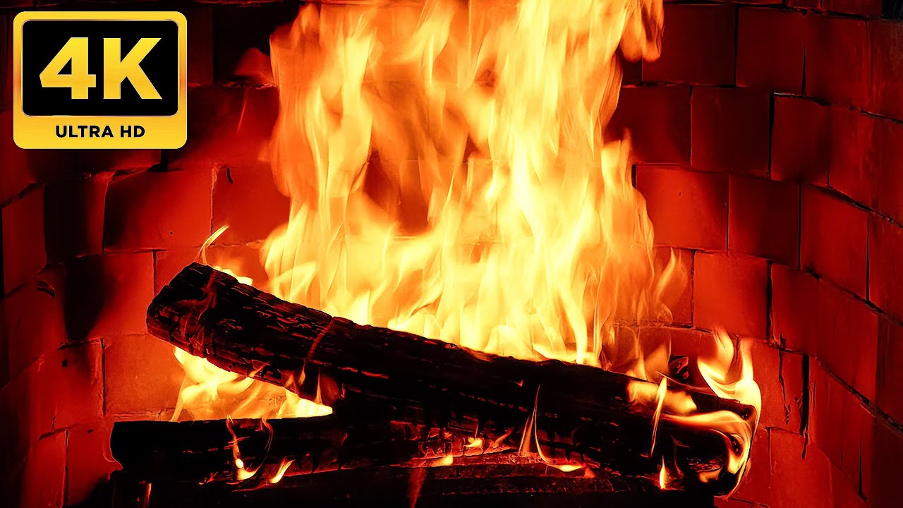 4K Fireplace with Soft Crackling | Tranquil Fireplace Ambience for Calm ...