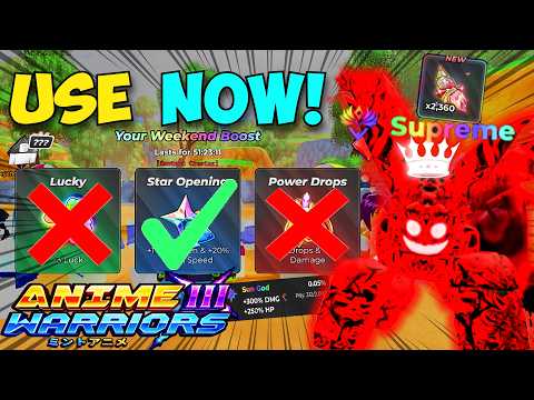 The BEST Weekend Event To Use & Here's Why In Anime Warriors 3! Roblox (Summer Trait Gambling)