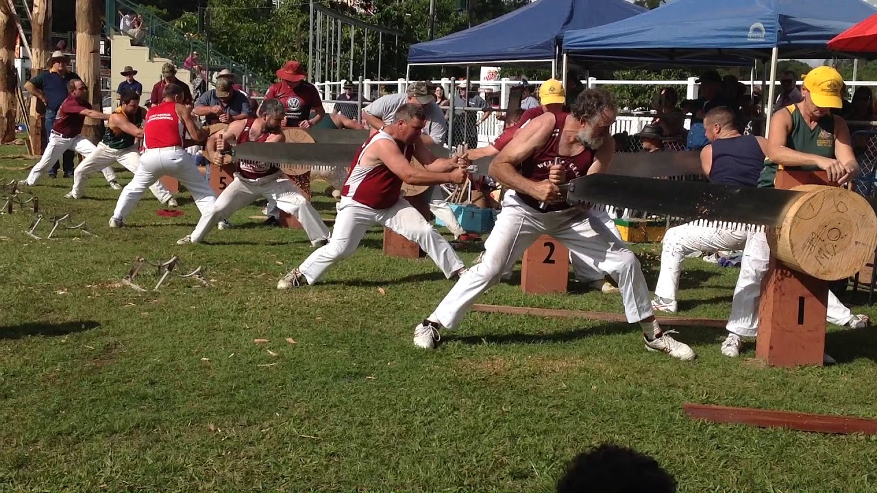 450mm QLD Double handed sawing Championship Final 2017 - YouTube